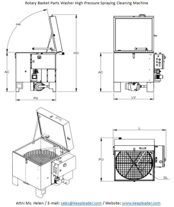 Top Loading Rotary Table Parts Washer With High Pressure Spraying ...
