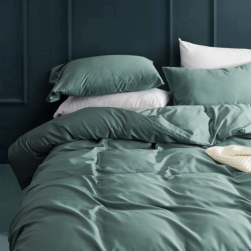 Superior Quality Cotton Pure Color Four-piece Bedding Set, High Quality ...