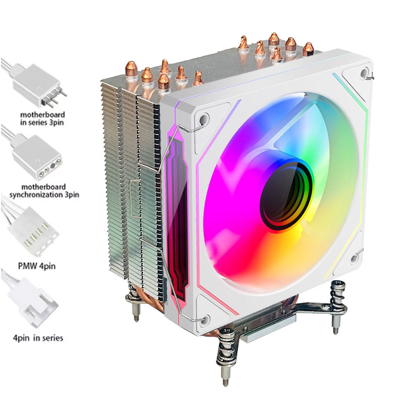 6 Heatpipe Cpu Cooler For Intel 1200/115x/1700 And Am3/am4, High ...