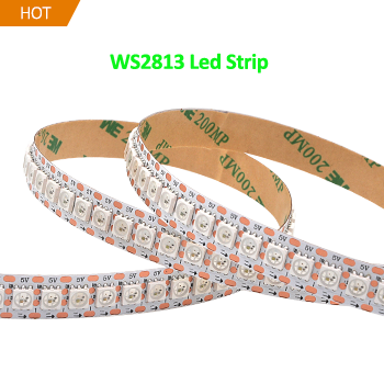 2 Year Warranty Ip20 Black Pcb 12v 60leds/m Rgb Led Strip Ws2811 ...