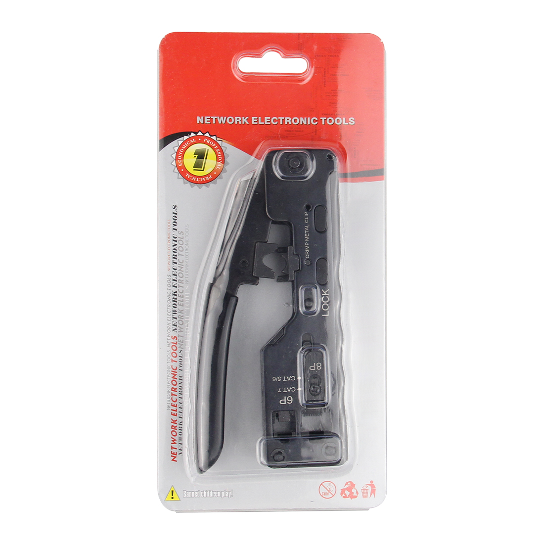 Rj45 Crimper Pass Through Tool For Rj11/rj45 Connectors Cat5e/cat6/cat7 ...