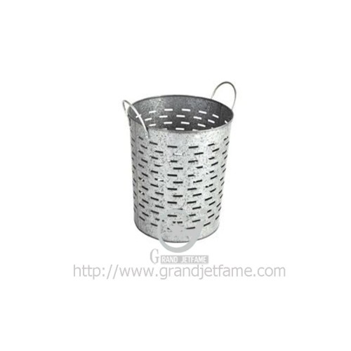 Antique Iron Trash Bin Galvanized Metal Iron Trash Bin, High Quality ...