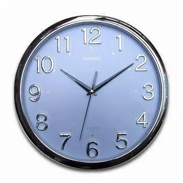 30cm Wall Clock With Raised Numbers, Pvc Dial And Metal Hands, High ...