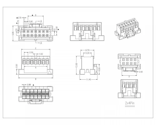 2.5mm Pitch Male Dual Row Housing Connector, High Quality 2.5mm Pitch ...