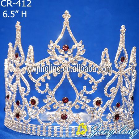 Red Rhinestone Beauty Pageant Crowns, High Quality Red Rhinestone ...