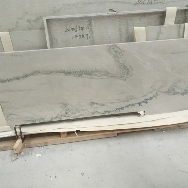 Natural White Macaubas Calacatta Giotto Quartzite Kitchen Countertops ...
