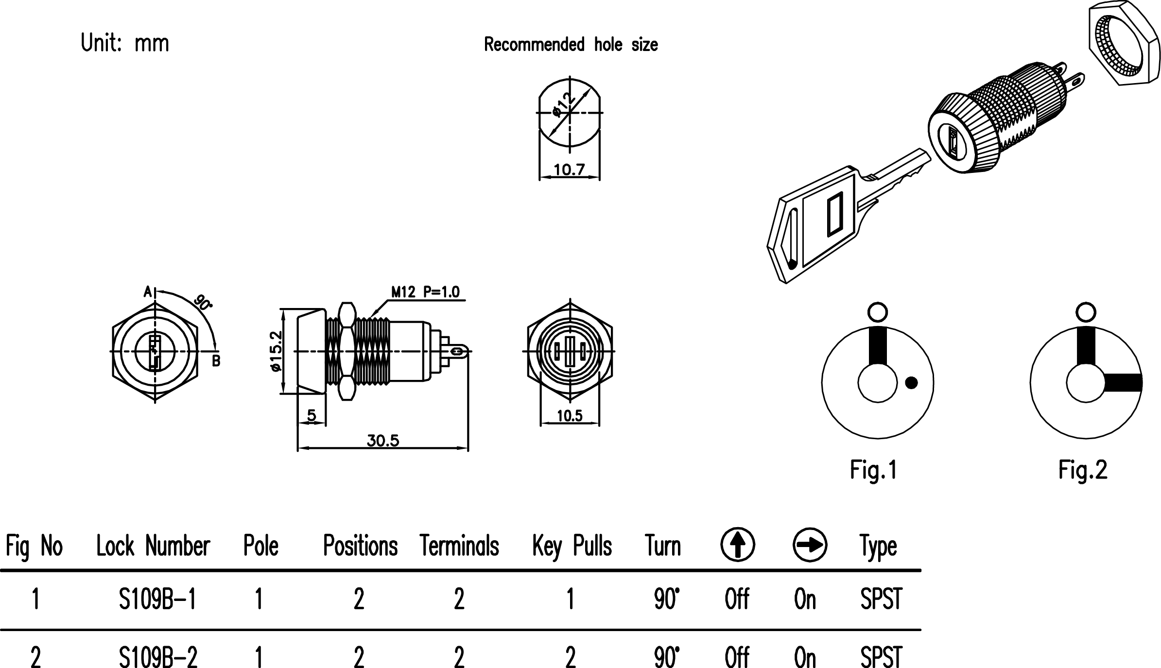 SPST Electric Momentary 12MM Key Switches China Manufacturers Suppliers ...