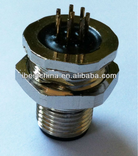 M12 Metal Panel Connector, M12 Sensor Connector, M12 Male Female ...