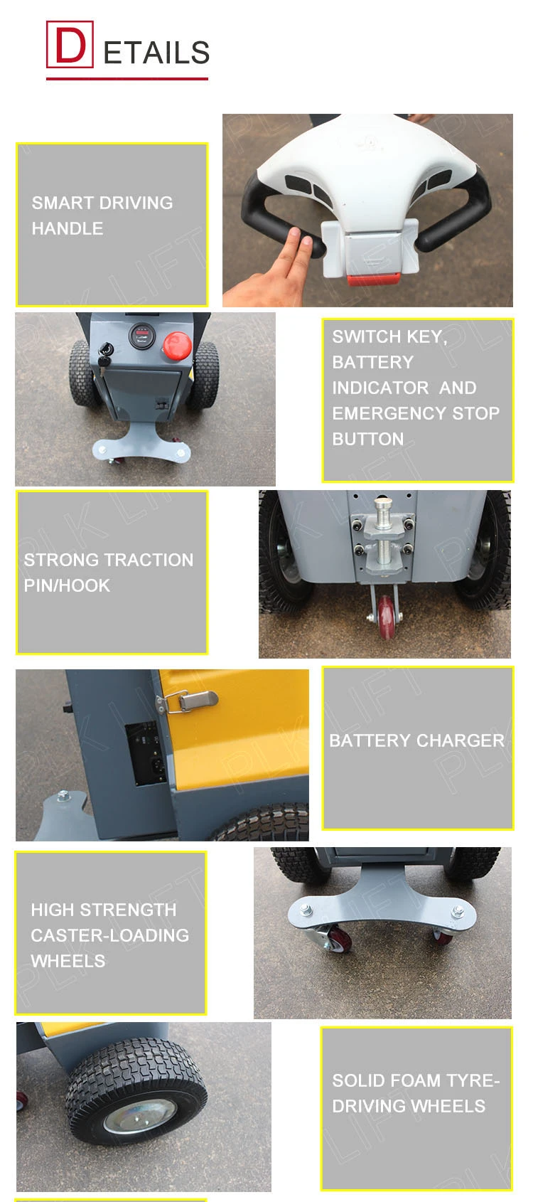 1ton 1.5ton Mini Tow Electric Tractors Manufacturer, High Quality 1ton ...