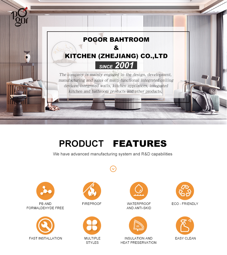 European Fluted Pvc Wood Wall Panels - Pogor Home Decoration, High ...