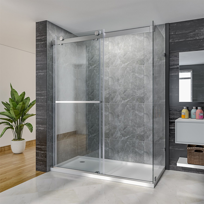 Sally Sliding Bypass 8mm Shower Doors Side-panel Enclosure, High ...