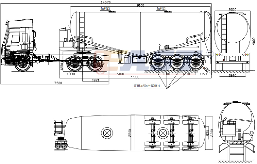 East V Shape Cement Tanker For Sale - Dry Bulk Fly Ash Bunker With Semi ...