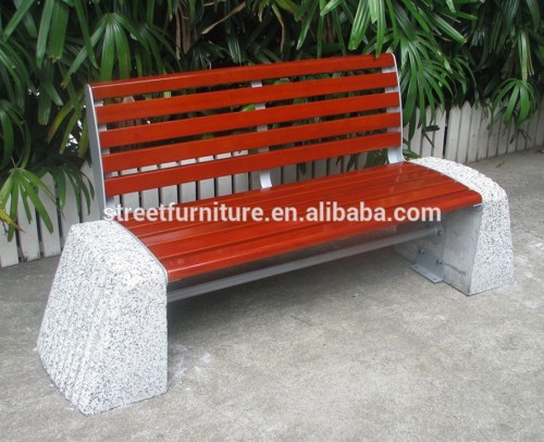 Cement Stone Garden Bench Stone Wood Bench Stone Bench With Backrest ...