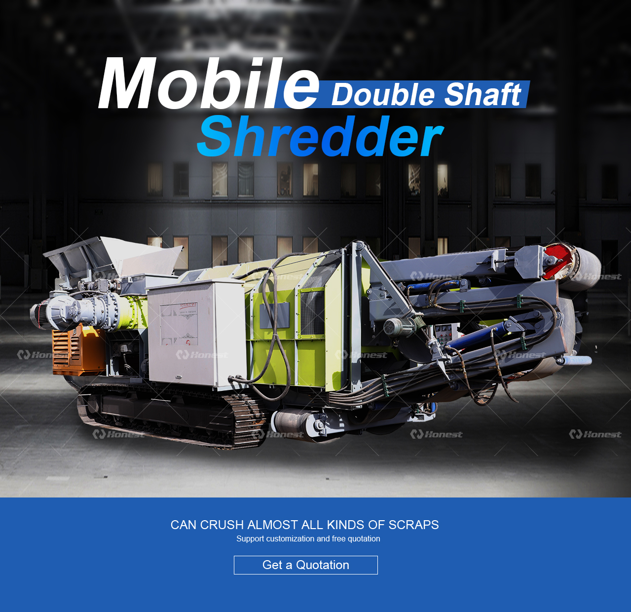 Crawler-mounted Shredding Equipment For Construction Waste And Metal ...