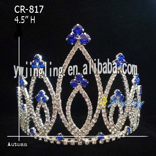 Sapphire Rhinestone Pageant Crowns, High Quality Sapphire Rhinestone ...
