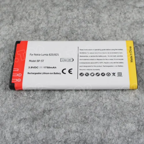 1750mah Rechargeable Li-ion Battery Bp-5t Battery For Nokia Lumia 820 ...