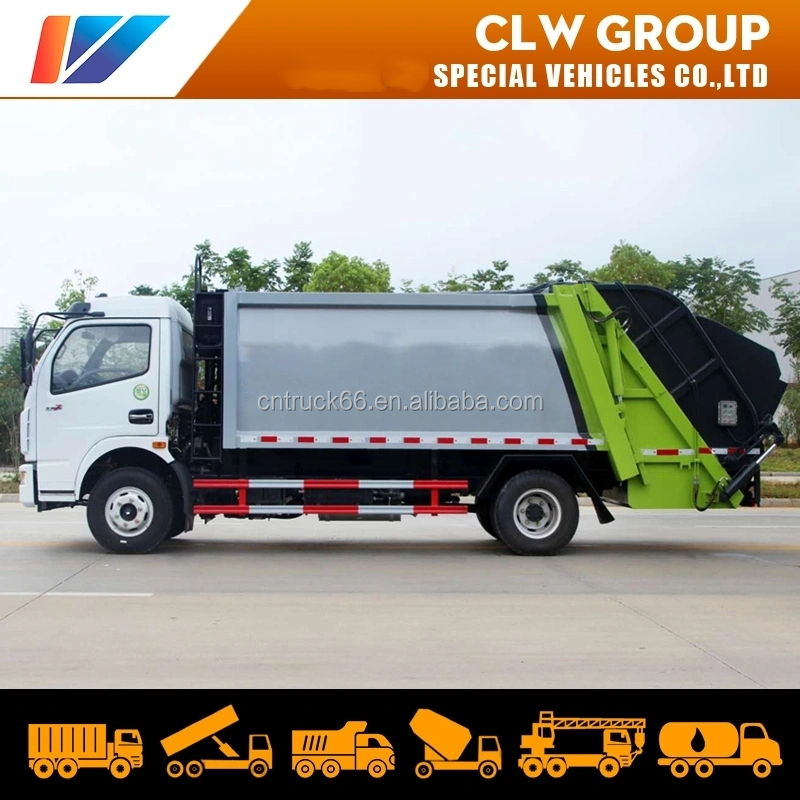 Dongfeng 8cbm/8000liters Compactor Compressor Waste Trucks 8 Ton ...