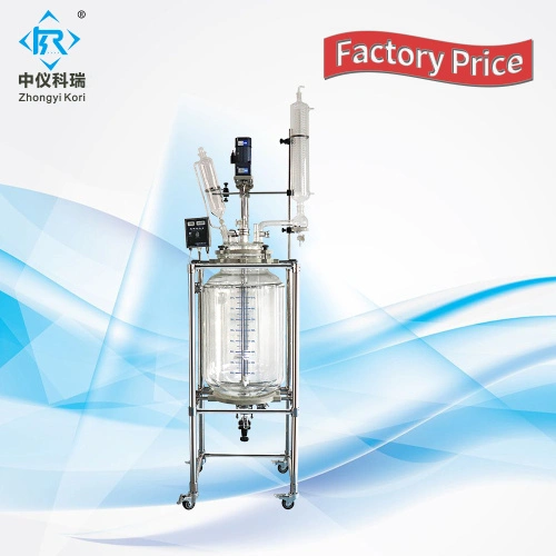 Cina Bejana reaktor kaca 100 liter kimia laboratorium Produsen
