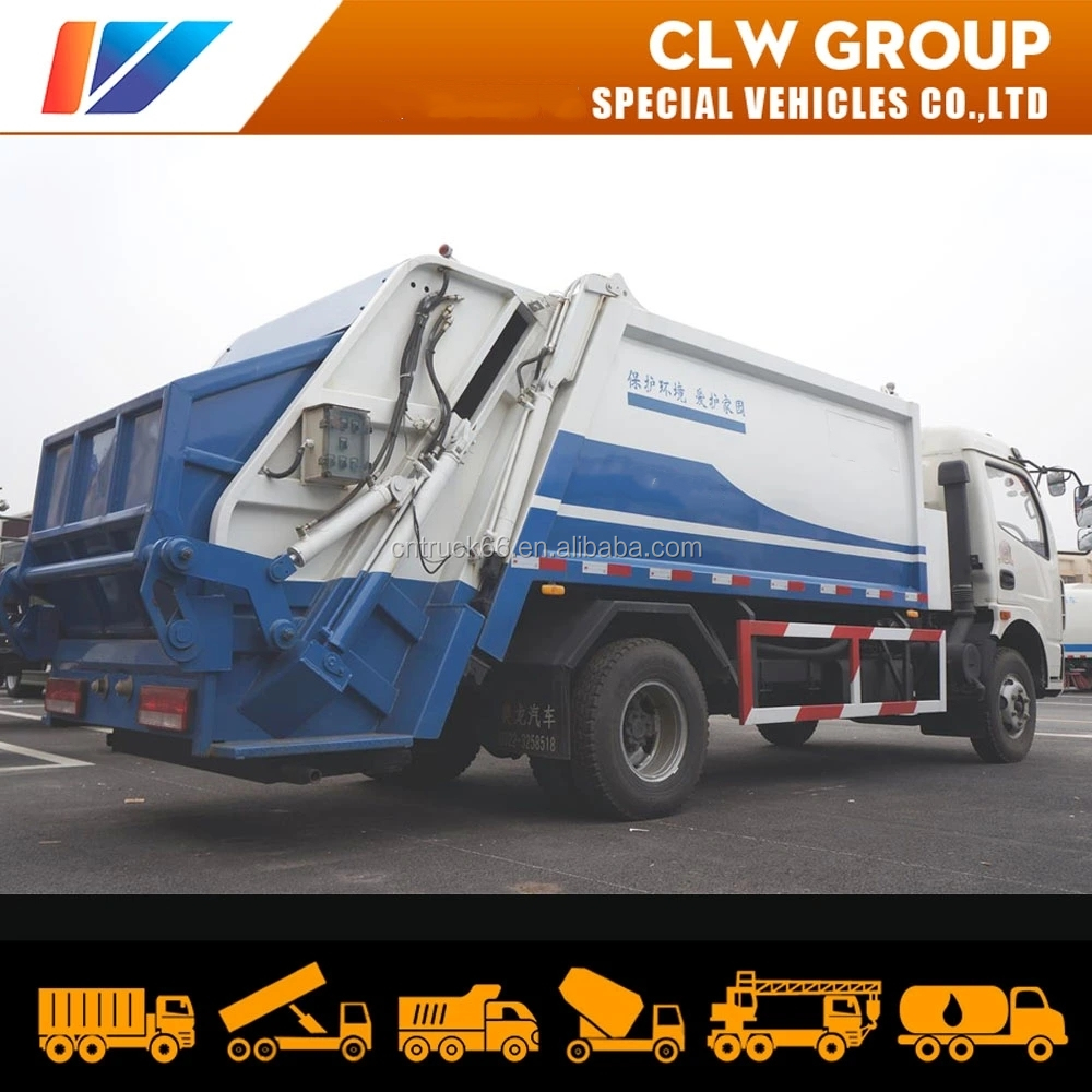 Waste Collection Compressed Refuse Truck Dongfeng 6cbm 7 Cbm ...