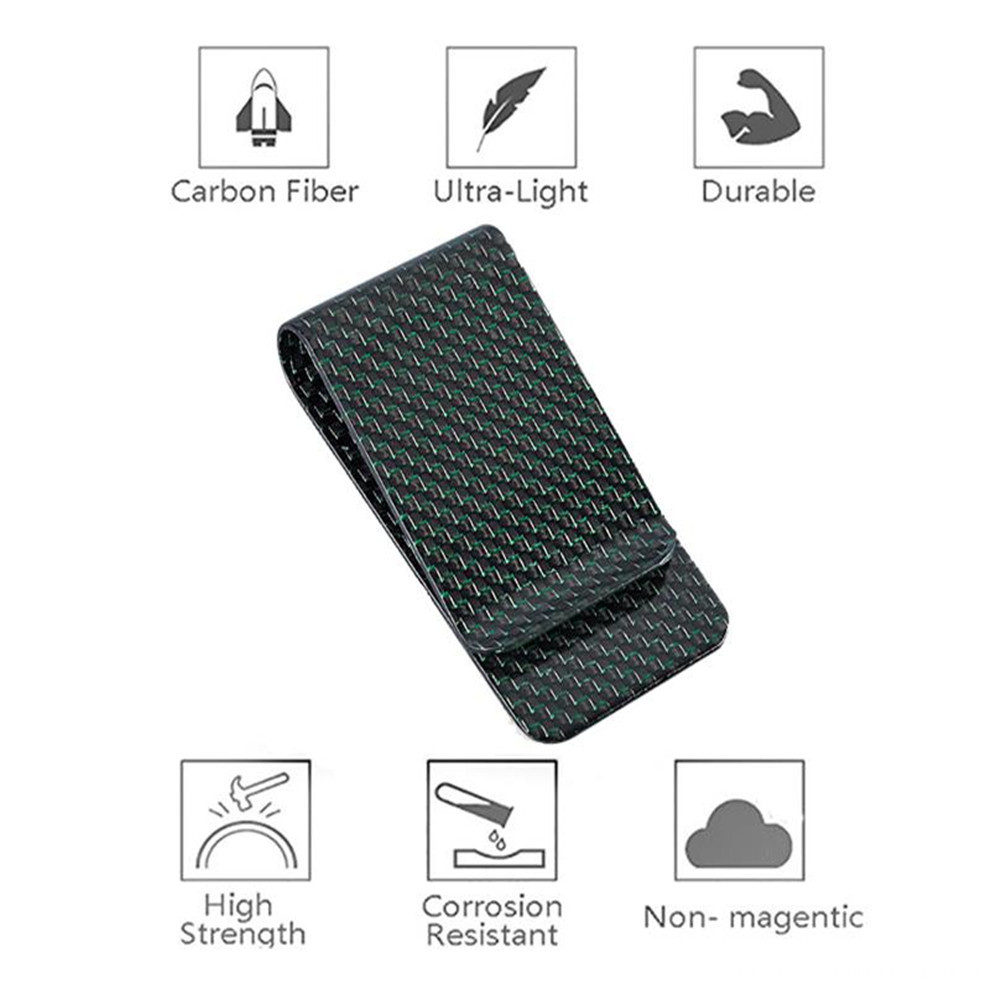 Luxury Green Carbon Fiber Money Clips Cash Clip, High Quality Luxury ...
