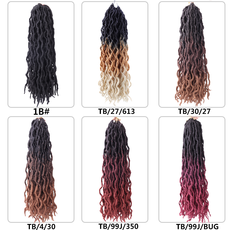 18roots/pcs 20 Inch Gypsy Crochet Locs Ombre Faux Locs Crochet Twist ...
