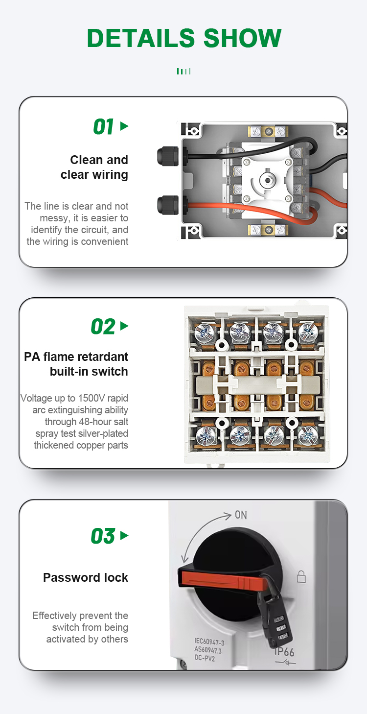 Ip66 Waterproof Low Voltage Dc Isolator Switches For Photovoltaic, High ...
