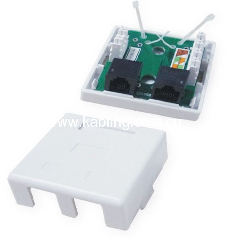 Rj45+rj 11 Surface Mount Box With Keystone Jack , High Quality Rj45+rj ...