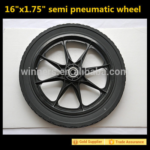 Racing Wheel Solid Rubber Wheel With Abs Rim 16x1.75 Sanding Wheel ...