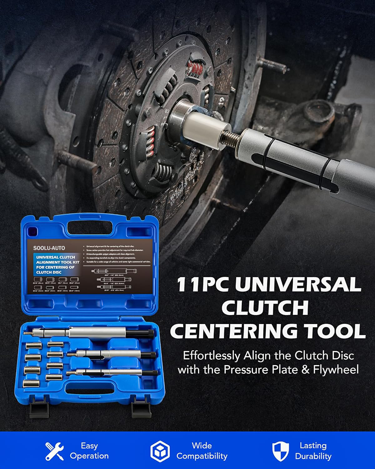 Universal Heavy Duty Metric Clutch Plate Alignment Tool Set With 3 ...