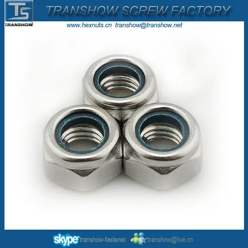 Din985 M8 Nylon Insert Lock Nut Stainless Steel 304, High Quality Din985 M8 Nylon Insert Lock ...