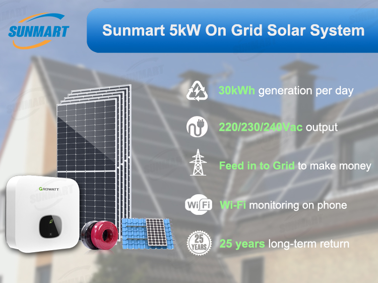 5kw On-grid Solar Systems For Residential And Commercial Use, High ...