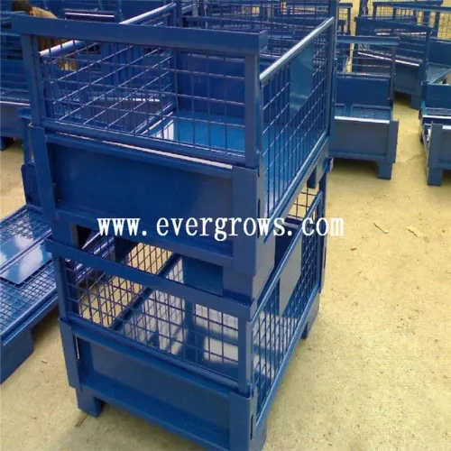 Warehouse Steel Wire Mesh Metal Stillages And Post Pallets, High ...
