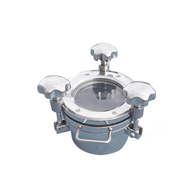 Sanitary Stainless Steel Tank Manhole Cover With Full Top Sight Glass ...