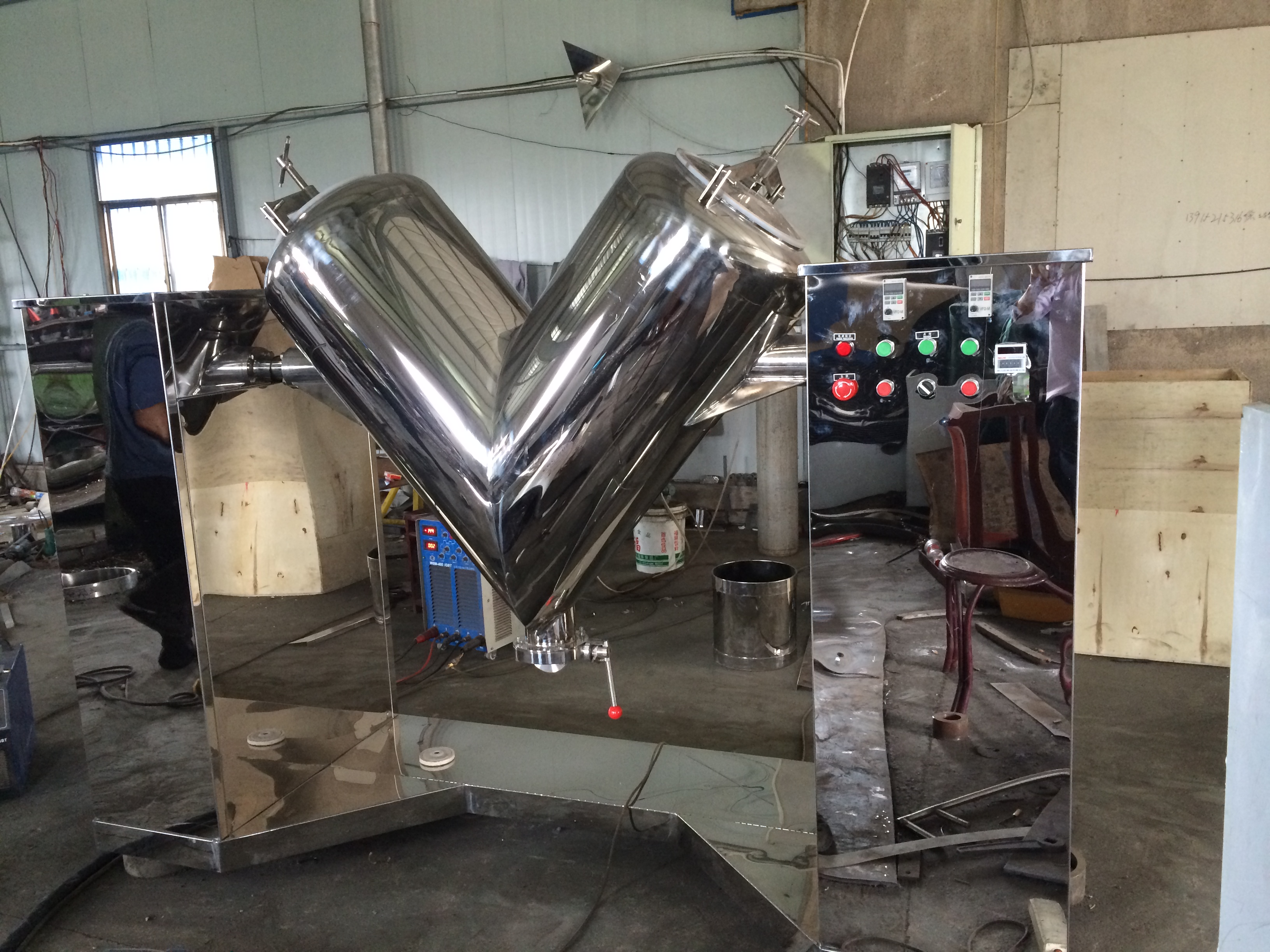 V Shape Chemical Powder Blender Mixing Equipment, High Quality V Shape ...