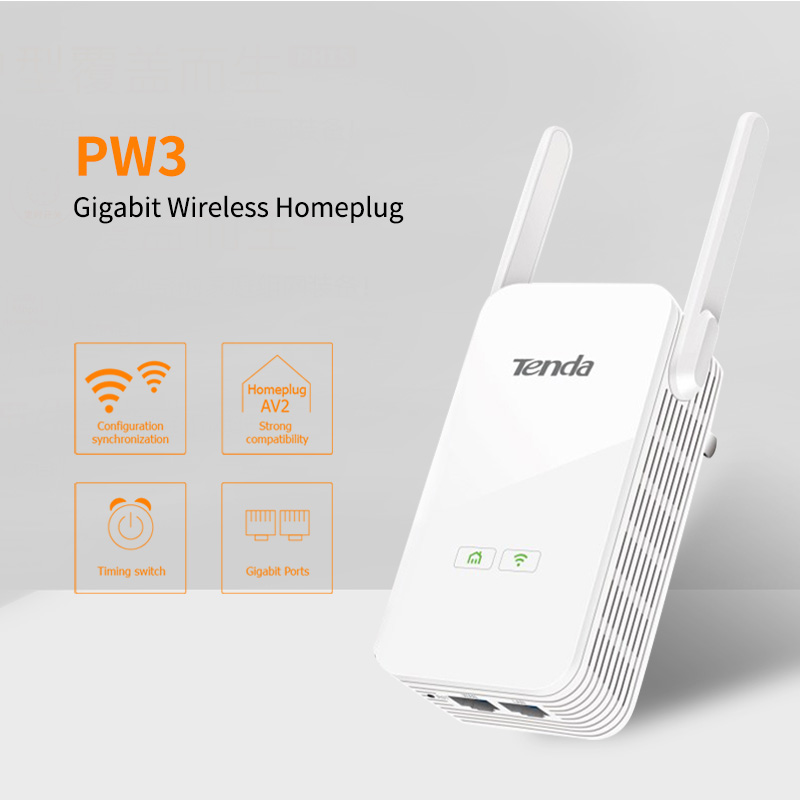 Tenda Pw3 1000mbps Wireless Powerline Adapter, Plc Ethernet Wifi ...