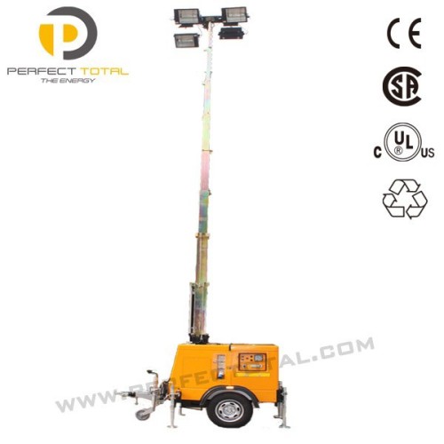 Mobile Light Tower With Diesel Engine, High Quality Mobile Light Tower ...