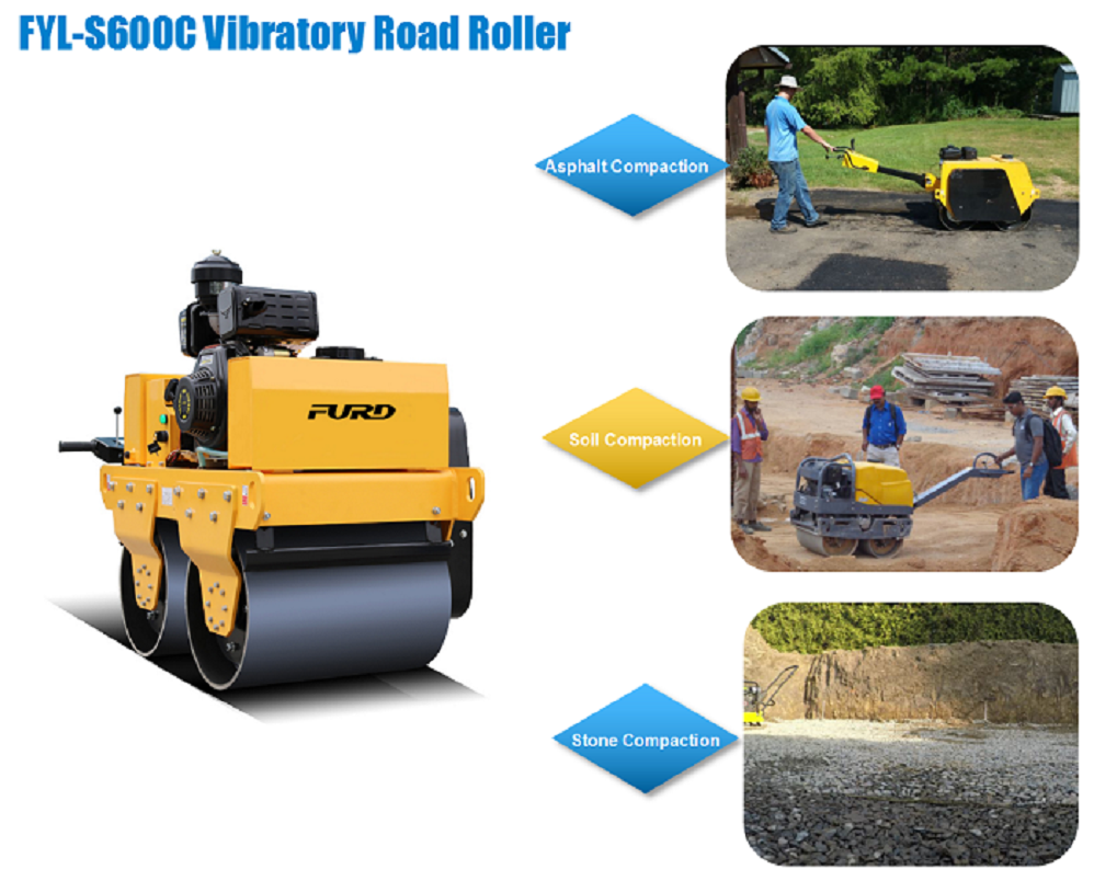 Mini Asphalt Hand Roller Smooth Drum Roller