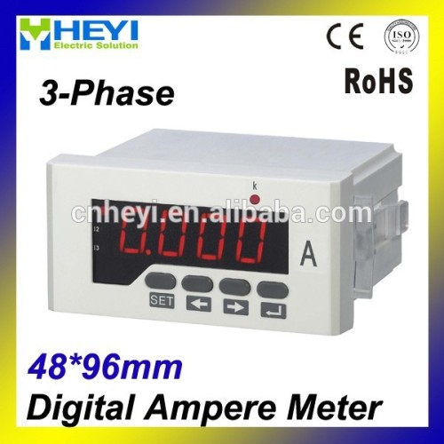 Three Phase Ampere Meter Digital Panel Meter Ac Electrical Current Meter, High Quality Three ...