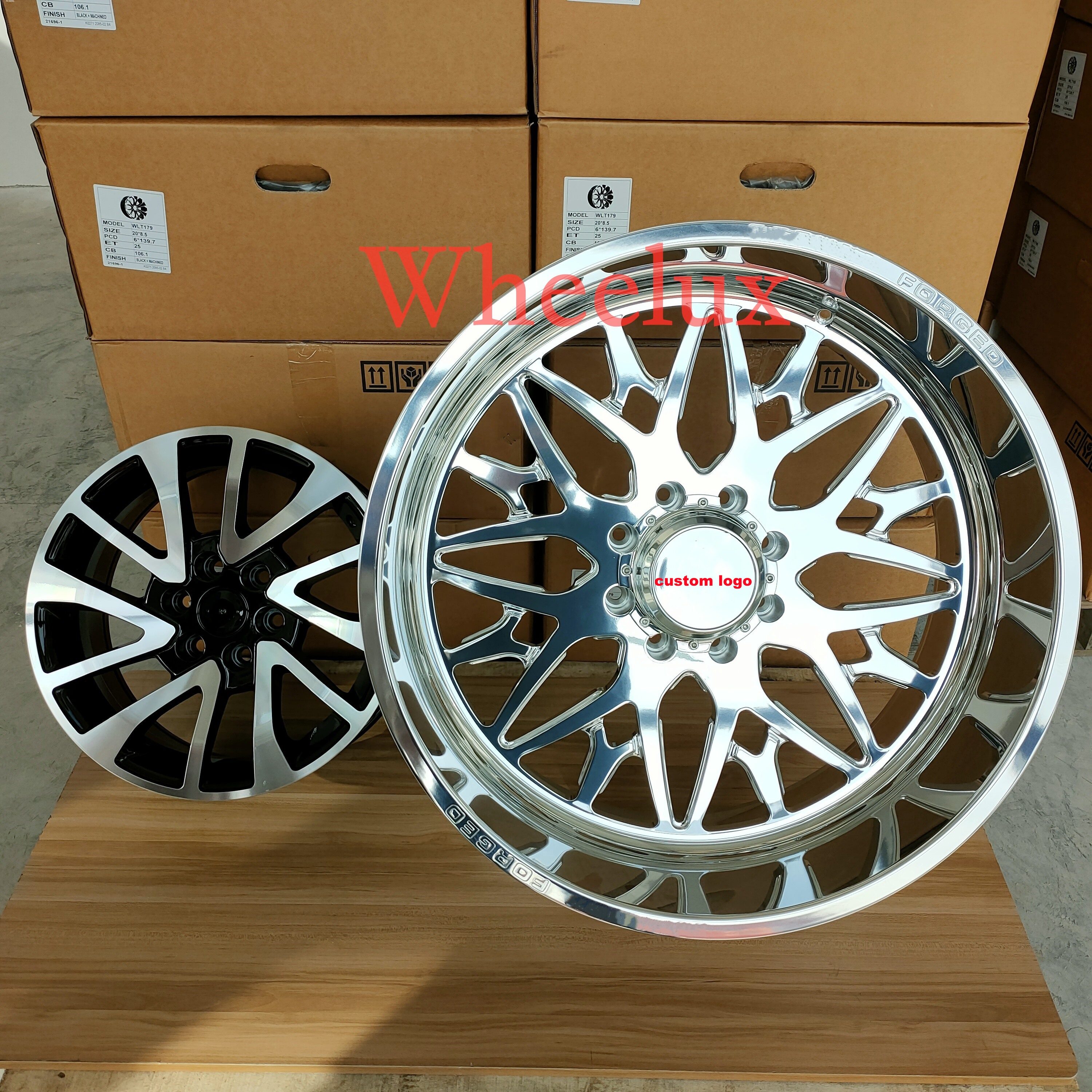 H Style Monoblock Forged Sport Wheels Rims - Chrome Polish 20x10 To ...