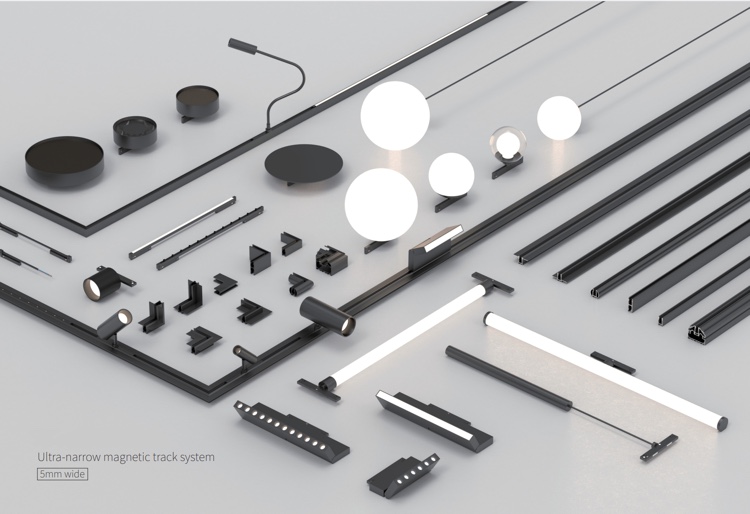 Magnetic Rail Track System Dc24v 48v - Magnet Spotlight Floodlight ...