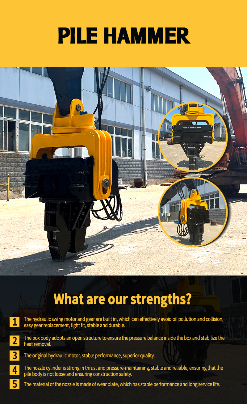 Tdc Brand Mini Excavator Sheet Piling Hammer Vibro Hammer 25-30 Ton ...