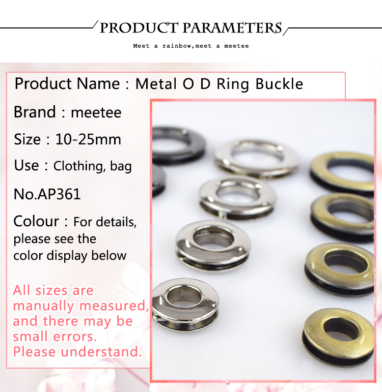 4/8pcs Metal O D Ring Eyelets Screw Buckles For Bag Belt Strap Dog ...