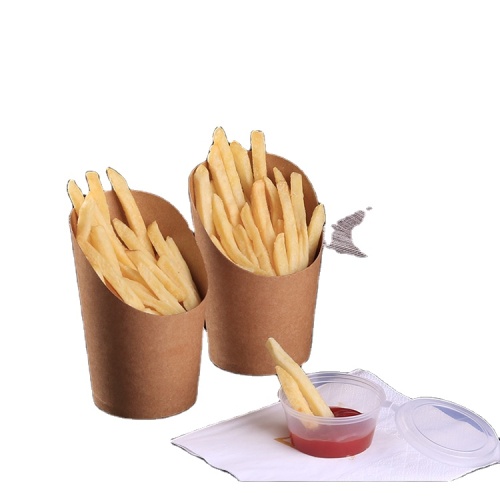 16oz Custom Logo Fast Food Disposable French Fries Kraft Paper Cups For ...