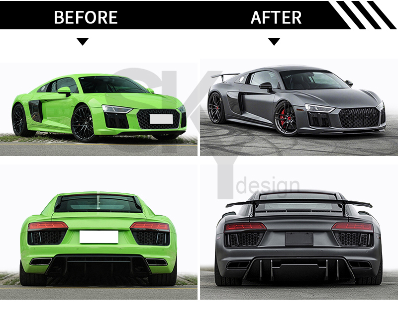 Vorsteiner Carbon Fiber Body Kit For Audi R8 Facelift (2016-2020), High ...