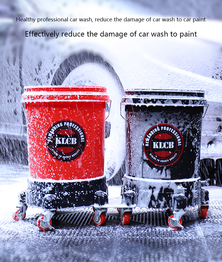 Klcb G027 Removable Rolling Car Wash Bucket Kit With Wheels, High ...