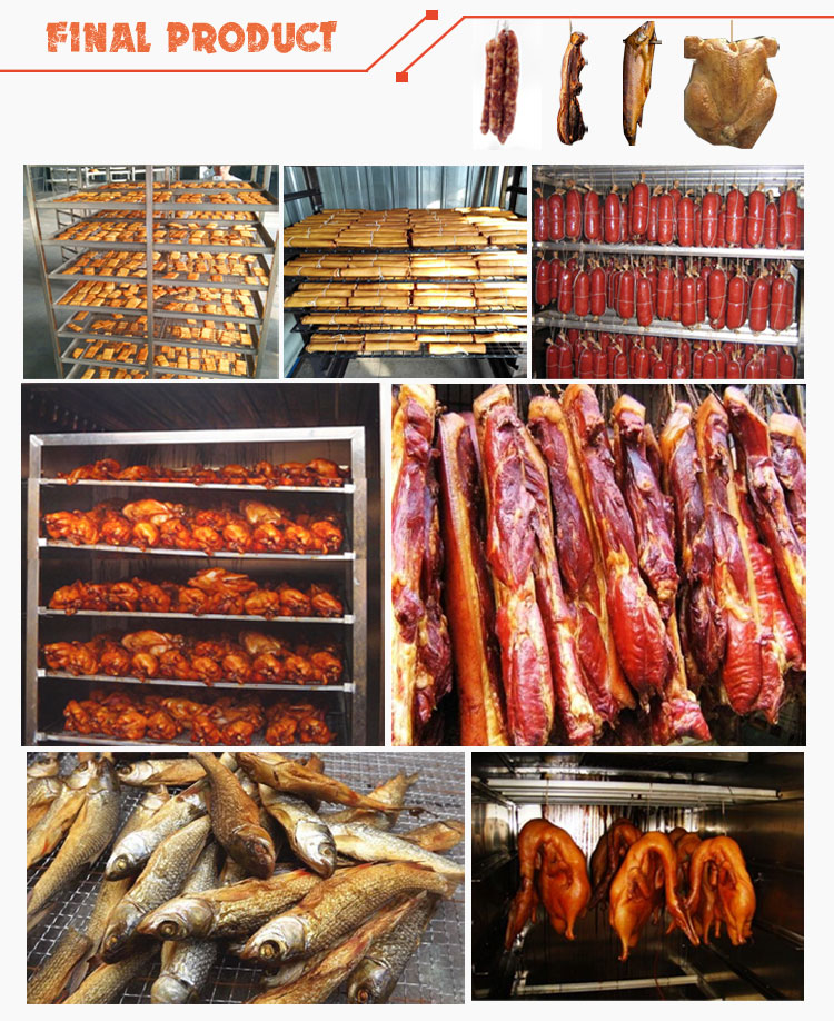 Stainless Steel Fish Smoking Kiln / Fish Smoking And Drying Machine ...
