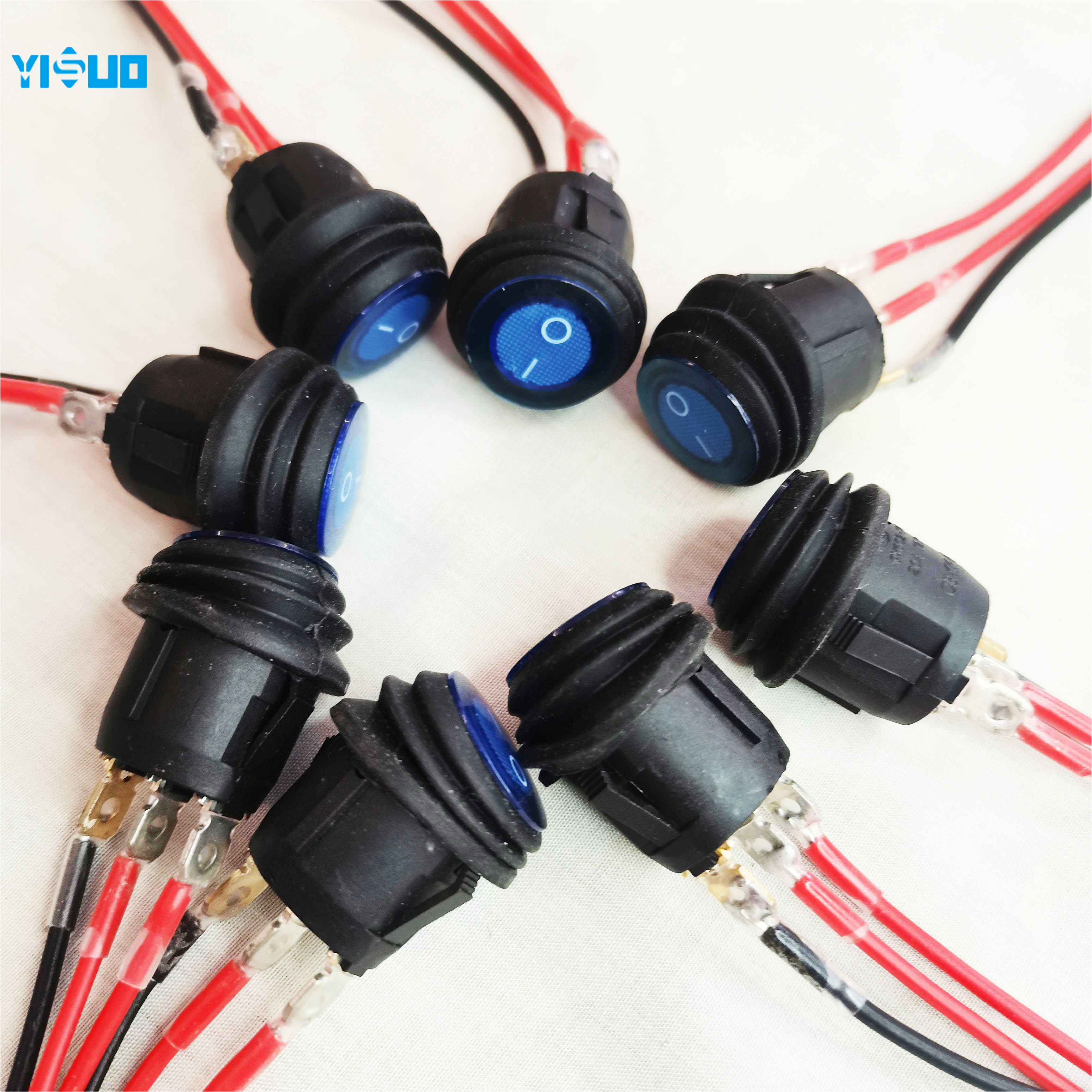 3 Pin Red Rocker Switch With Power Switch And 3 Wires, High Quality 3 ...