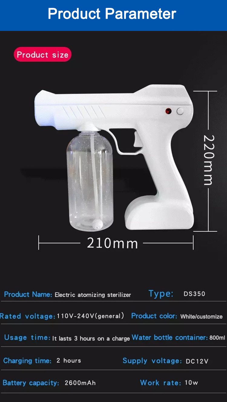 Anion Electrostatic Disinfection Spray Atomizer Fogger Gun คุณภาพสูง ...