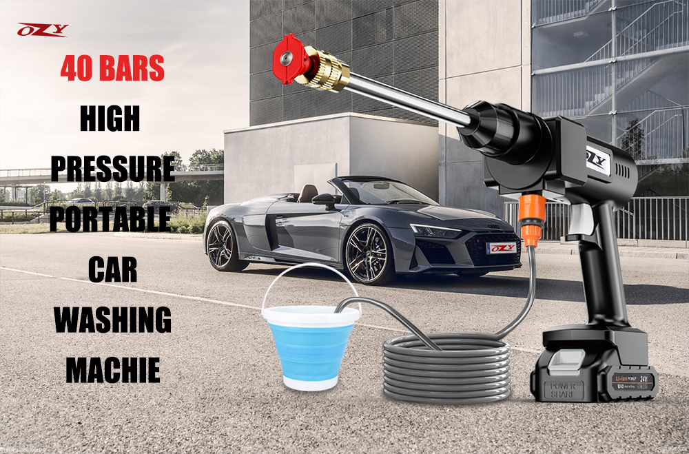 40bar High Pressure Cordless Car Washer: Portable Wireless Spray ...