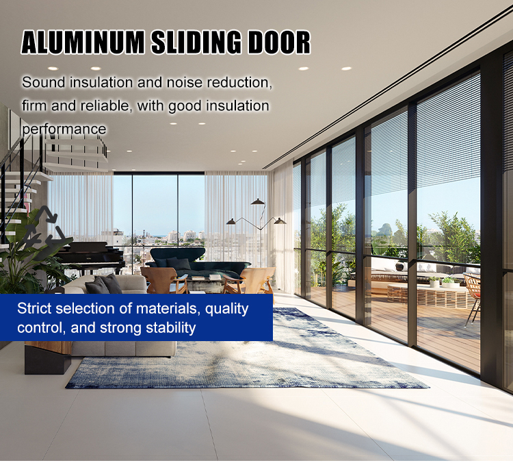 4-panel Sliding Glass Door System For Exterior Villas And House Patios ...